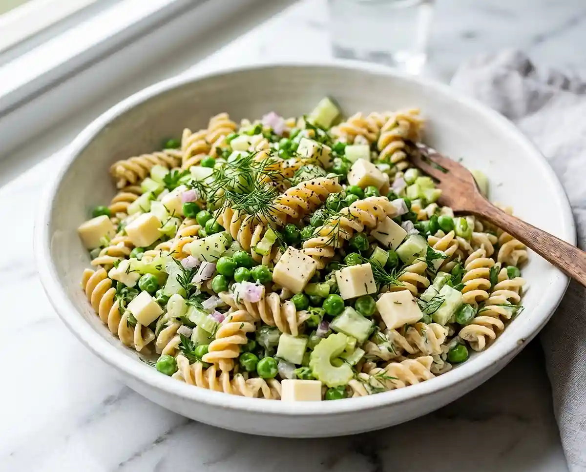 The Best Dill Havarti Pea Pasta Salad | Salad Alchemy