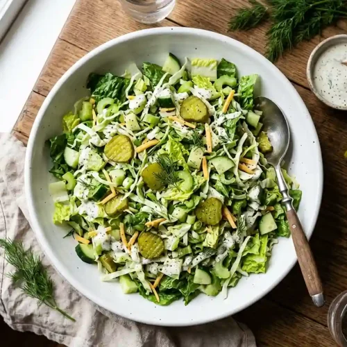 The Best Pickle Ranch Chopped Green Salad | Salad Alchemy